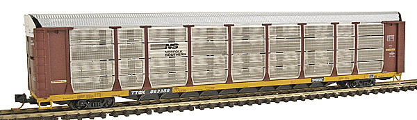 Red Caboos - Bi-Level Enclosed Auto Rack - Ready to Run - Norfolk ...