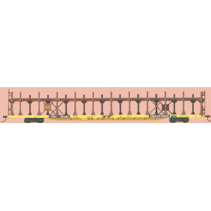 Accurail - Bi-Level Open Auto Rack - Union Pacific (yellow) - 112-9202