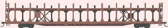 Accurail - Bi-Level Open Auto Rack - Kit - Undecorated TTX - 112-9200