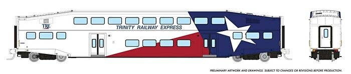 Rapido - Bilevel Commuter Coach - Ready to Run - Trinity Rail Express ...