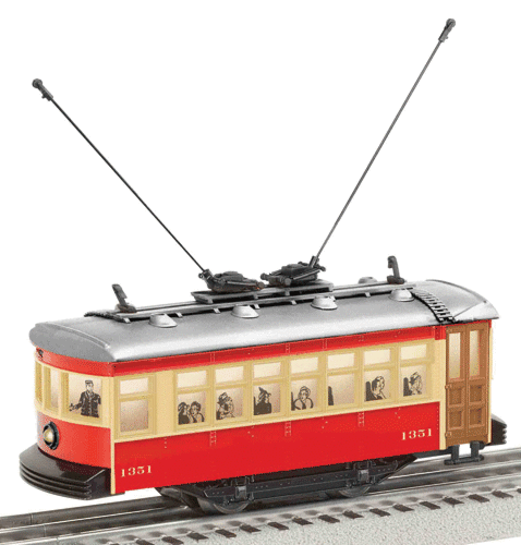 Lionel - Birney Trolley - Conventional 3-Rail - St. Louis #1351 (red ...