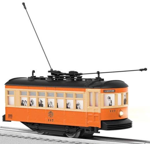 Lionel - Birney Trolley - Conventional 3-Rail - Johnstown #117 (orange ...