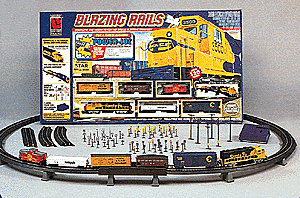 Life-Like - Blazing Rails Train Set w/Powered Loco - 433-21420