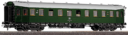 Roco - Bme 2nd Class Coach Era IV - DR "Hecht" (green) - 625-45454