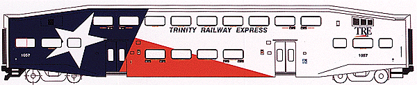 Athearn - Bombardier Bi-Level Commuter Cab Car - Dallas - Trinity Rail ...