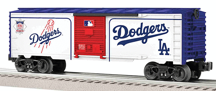 Lionel - Boxcar - 3-Rail - Ready to Run - US Made - Los Angeles Dodgers ...