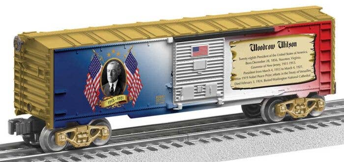 Lionel - Boxcar - 3-Rail Ready to Run - US Made - Woodrow Wilson - 434 ...