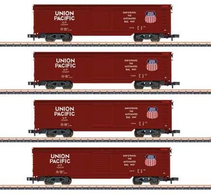 Marklin - Boxcar 4-Pack - Ready to Run - Union Pacific (1960s, Boxcar ...