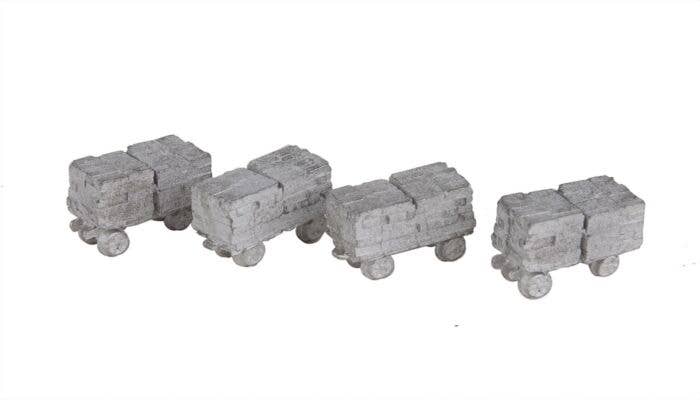 N Scl Arch - Brick Carts - Cast-Metal Kit - pkg(4) - 716-20113
