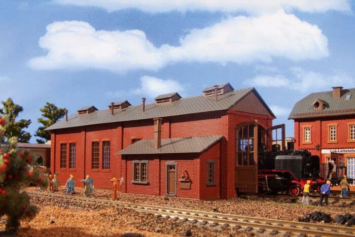 Vollmer - Brick Engine House (Loco Shed) w/Automatic Doors - Kit ...