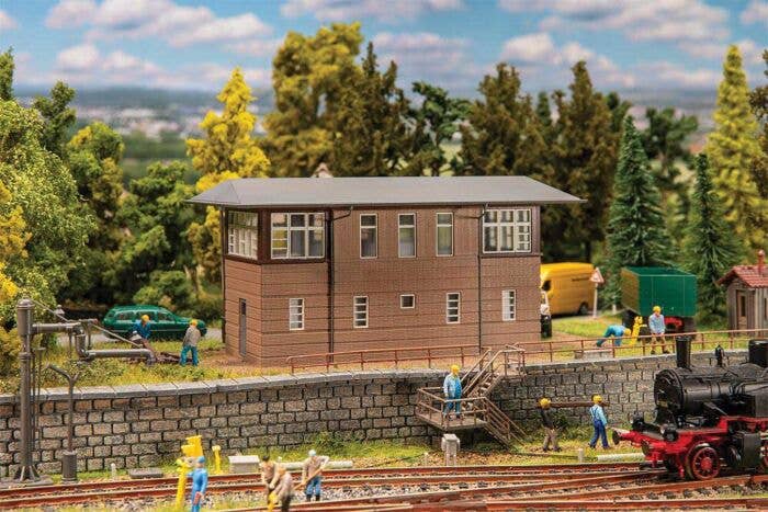 Faller - Brick Signal Box (Interlocking Tower) - Kit - 6-1/2 x 3-1/4 x ...