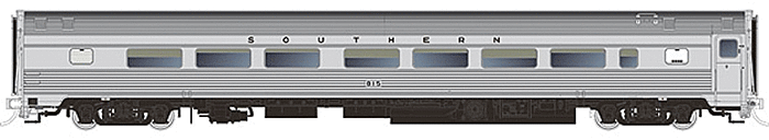 Rapido - Budd 60-Seat Coach w/Fluted Sides - Southern Railway #830 ...