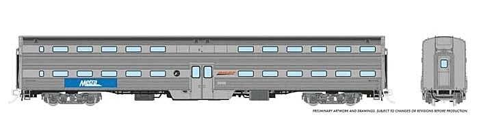 Rapido - Budd Gallery Bi-Level Commuter Coach - Ready to Run - Metra ...