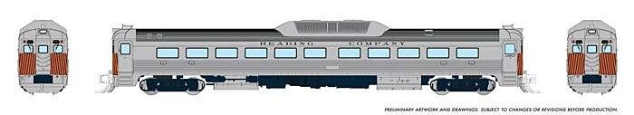 Rapido - Budd RDC-1 Phase 2 - Sound and DCC - Reading (silver with ...