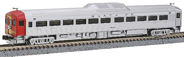 American Z - Budd RDC-1 - Standard DC - Santa Fe #DC191 (silver, red ...