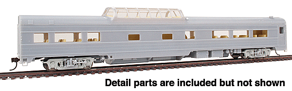 Walthers - Budd Streamlined 46-Seat Vista Dome Coach - Undecorated ...