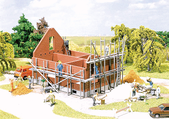 Faller - Building Shell with Scaffolding - 5-1/8 x 4" 13 x 10cm - 272 ...