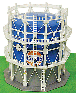 Model Pwr - Built-Up Buildings - Gulf Gas Tank w/Flashing Light - 490-571
