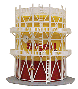 Model Pwr - Built-Up Buildings Lighted w/Two Figures - Shell Gas Tank ...