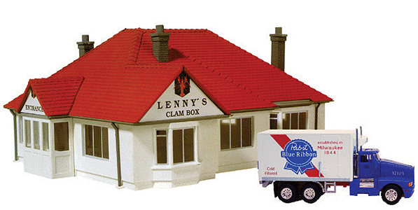 Model Pwr - Built-Up Buildings Lighted w/Two Figures and Truck - Lenny ...