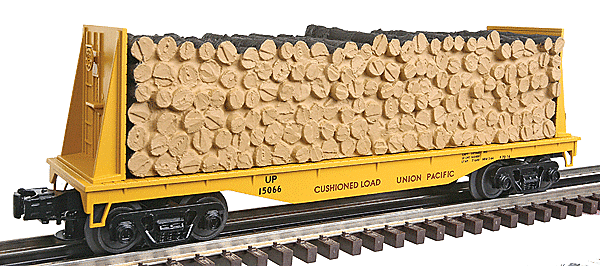 IndustRail - Bulkhead Flatcars with Pulpwood Load - Union Pacific - 351 ...