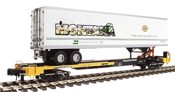 Atlas O - Burlington Northern City Trailers w/Front Runners 3-Rail ...