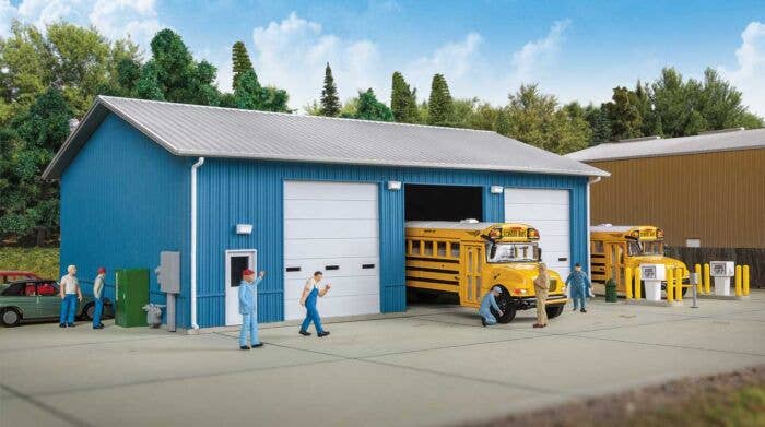 Walthers - Bus Maintenance Garage - Kit - 6-9/64 x 8 x 3-5/16" 15.6 x ...