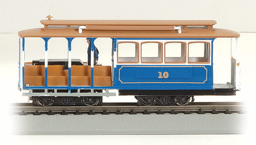 Bachmann - Cable Car - Standard DC - Baltimore (blue) - 160-60532