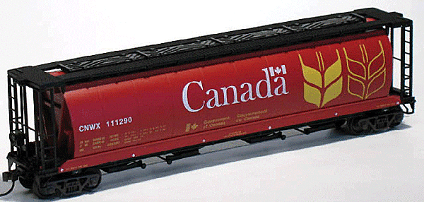 Herpa - Canadian Cylindrical Covered Hopper - Canada (red) - 326-12052