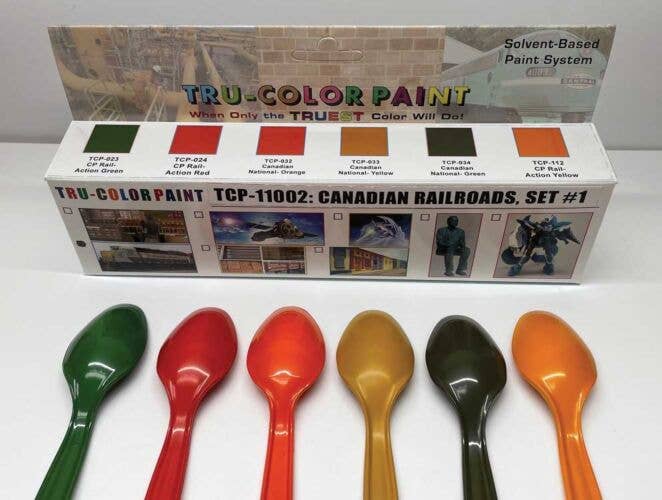 Tru-Color - Canadian Railroads Paint Set - Set #1 - CP Action Red ...