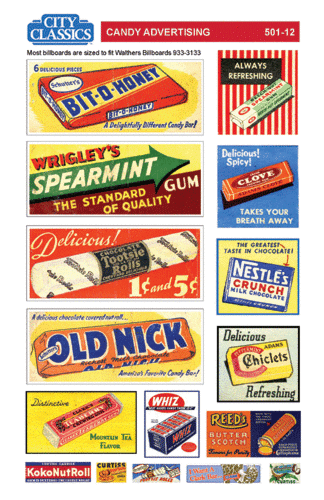 City Class - Candy Advertising Signs - Set #1 - 195-50112