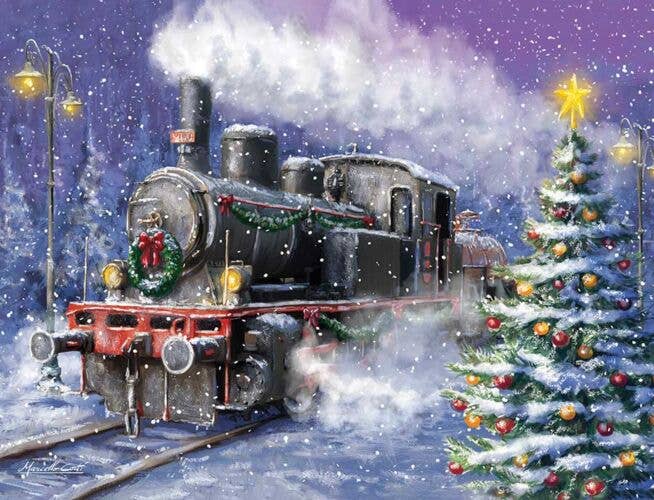 Train Enthusiast Vendors - Christmas Train Note Cards - pkg(2) - 90-93209