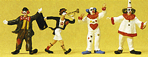 Preiser - Circus Figures - Clowns w/Pony - 590-20258