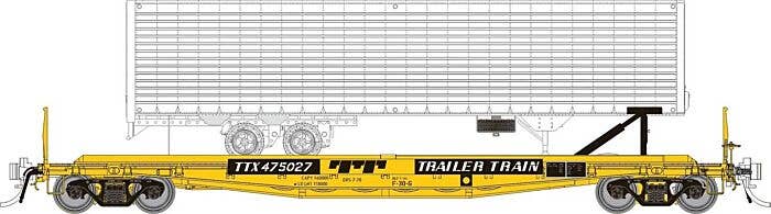 Rapido - Class F30D 50' TOFC Flatcar w/Random Trailer 6-Pack - Ready to ...