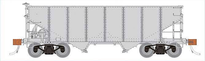 Rapido - Class GLa 2-Bay Hopper - Ready to Run - Undecorated - 606-148099