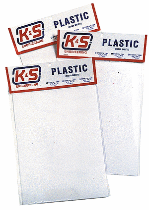 K & S - Clear Butyrate Plastic Sheet - 9 x 12 x .010" pkg(3) - 370-1301