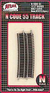 Atlas - Code 55 Track w/Nickel-Silver Rail & Brown Ties - 17-1/2 ...