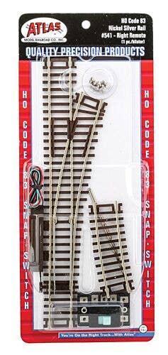 Atlas - Code 83 Snap-Switch(R) Remote Turnout - 18" Radius, Right Hand ...