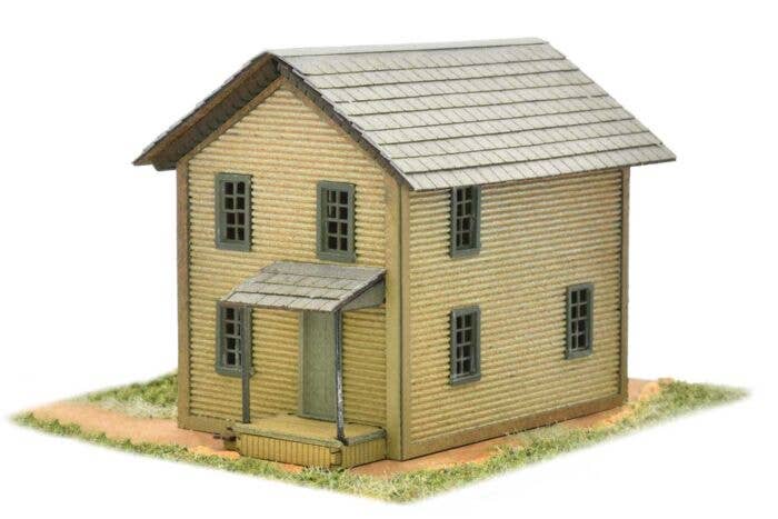 Laser-Art - Company House #1 - Laser-Cut Wood Kit - 1-1/2 x 3-1/4 x 1-3 ...