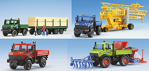 Kibri - Construction Equipment - Trucks - Unimog 50th Anniversary Set ...