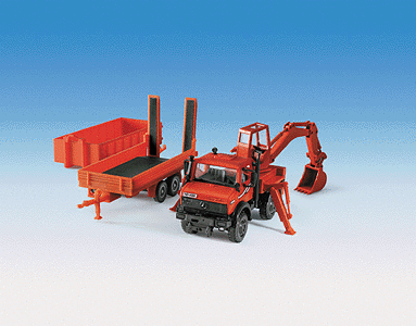 Kibri - Construction Equipment - Unimog - w/Rear Backhoe Shovel, 2-Axle ...