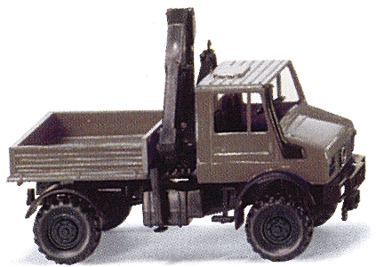 Wiking - Construction Unimog - U 1850 With Loading Crane (Olive) - 781 ...