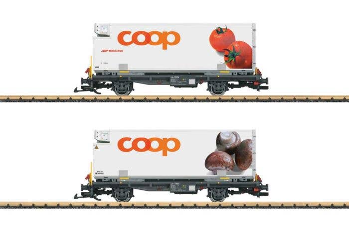 LGB - Container Car w/Reefer Container 2-Pack - Ready to Run - Rhaetian ...