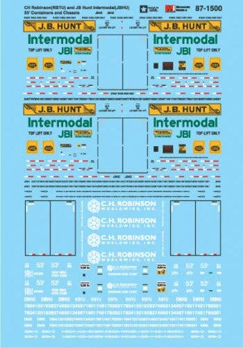 Microscale - Container Decal Set - CH Robinson RBTU & JB Hunt ...
