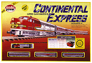 Model Pwr - Continental Express Train Set - Includes F7 Locomotive, 3 ...