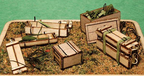 GCLaser - Crate Detail Set Laser-Cut Wood Kit - Set #2; 6 Crates ...