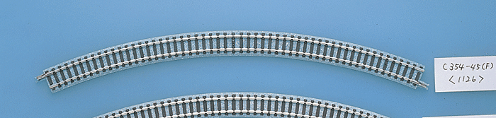 TomyTec - Curve Track C354-45 - Fine Track - 13-15/16" 354mm Radius, 45 Degree Sections pkg(2 ...