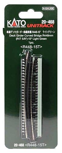 Kato - Curved Deck Girder Bridge - Unitrack - Light Green 17.6" Radius ...