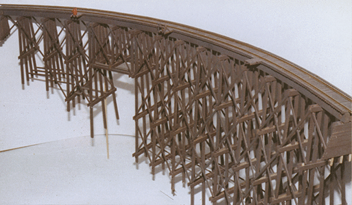 Ho Scale Curved Trestle Bridges