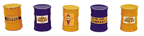 JL Innov - Custom Oil Barrel pkg(5) - Sunoco (blue, yellow) - 361-558